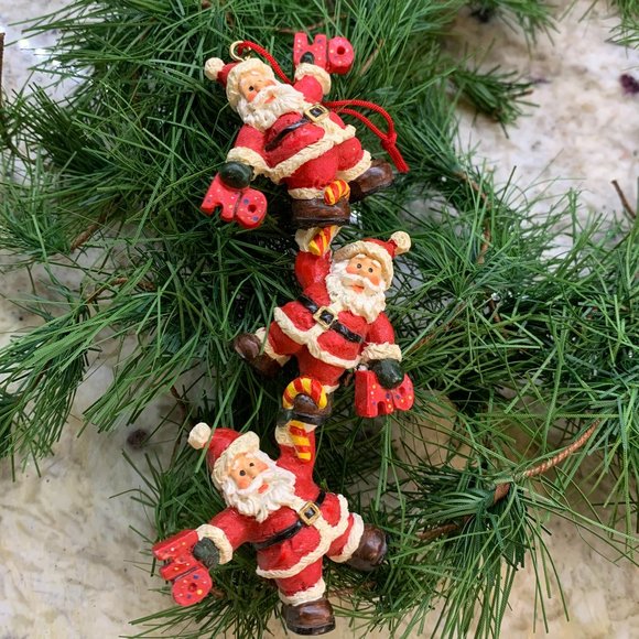 Holiday | Triple Hanging Santa Ornament | Poshmark